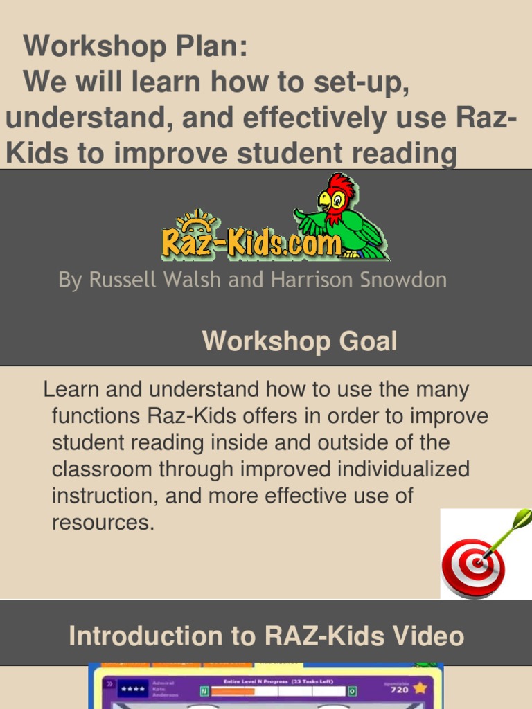 Raz-Kids Workshop | PDF | Homework | Literacy