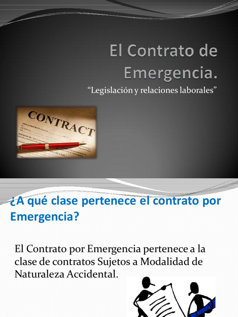 El Contrato de Emergencia | PDF | Derecho laboral | Gobierno
