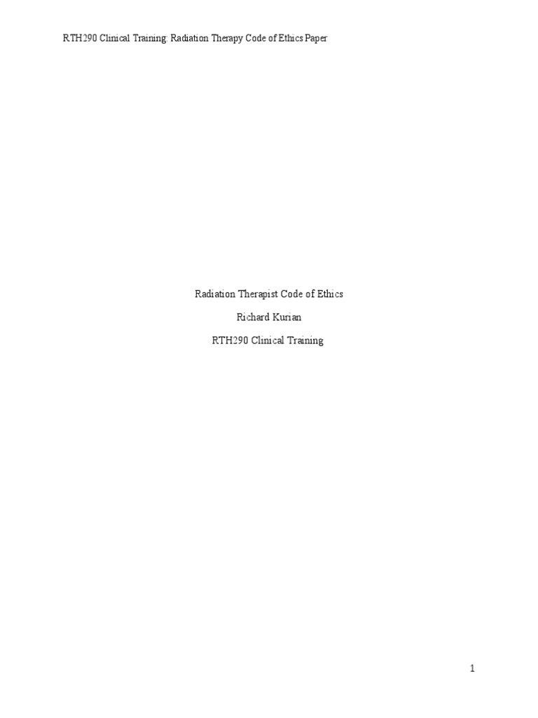 Code of Ethics Paper - Rich K Final | PDF | Therapy | Psychotherapy