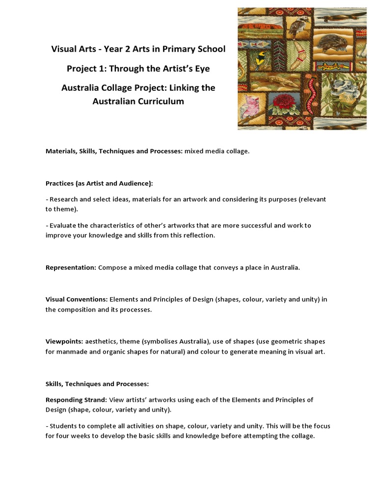 Year 2 Arts in Primary School | PDF | Collage | Composition (Visual Arts)