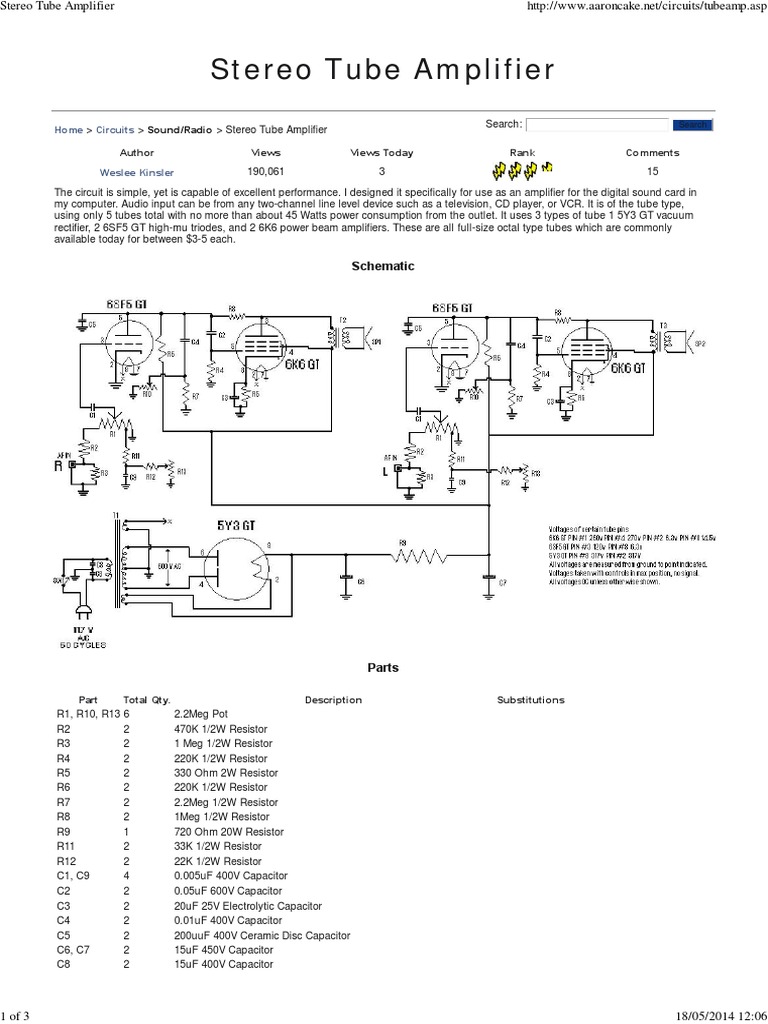 Stereo Tube Amplifier | Amplifier | Vacuum Tube