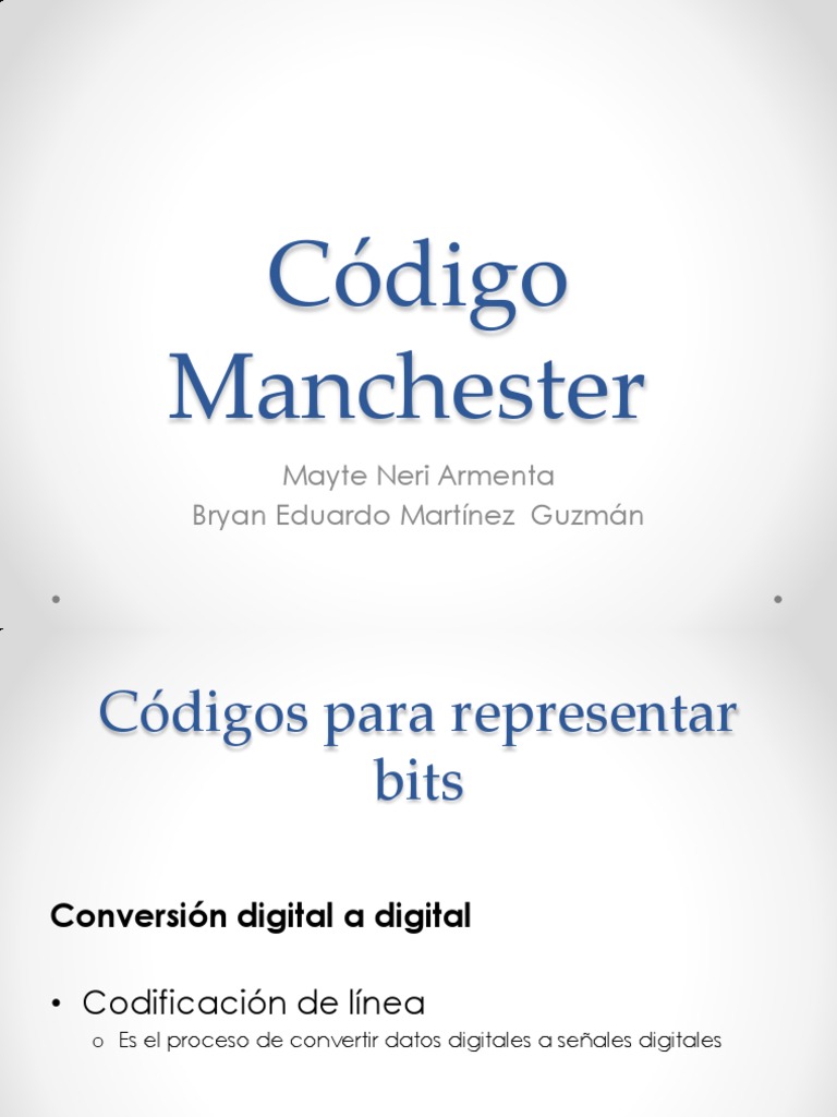 Código Manchester | PDF | Protocolos de internet | Tecnología de ...