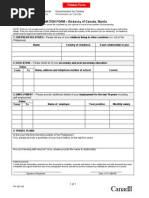 IMM 5707 (Family Info. Form) | PDF | Marriage | Passport