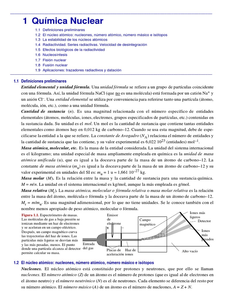 Quimica Nuclear PDF | PDF | Desintegración radioactiva | Núcleo atómico