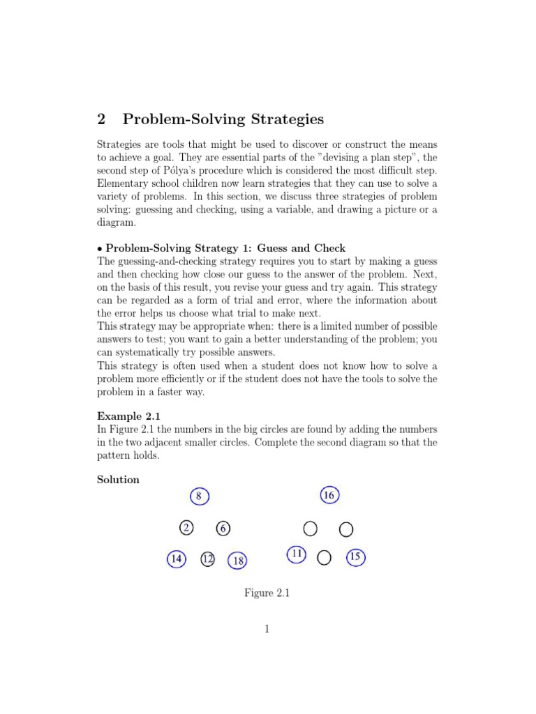 Section2 Problem Solving Strategies | Download Free PDF | Equations ...
