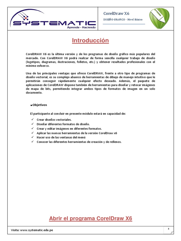 Manual Corel Draw x6 | PDF | Dibujo | Ventana (informática)
