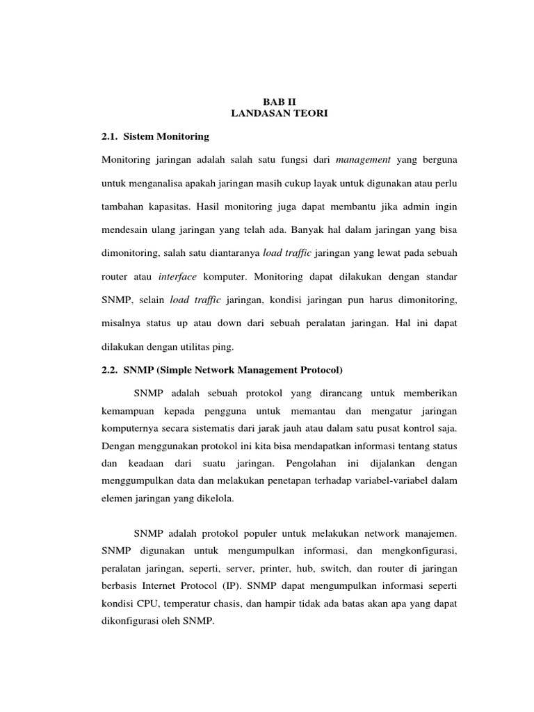 Panduan Monitoring Jaringan SNMP | PDF
