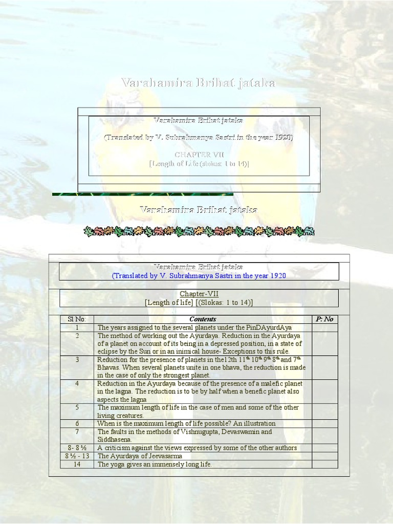 Varahamira Brihat Jataka - SS SAstri-ch-Vii | PDF | Jupiter | Planets ...
