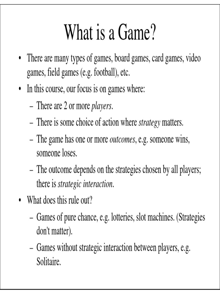 What Is A Game? | PDF | Game Theory | Quantitative Research