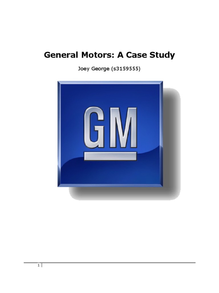 GMC A Case Study | PDF | General Motors | Profit (Economics)