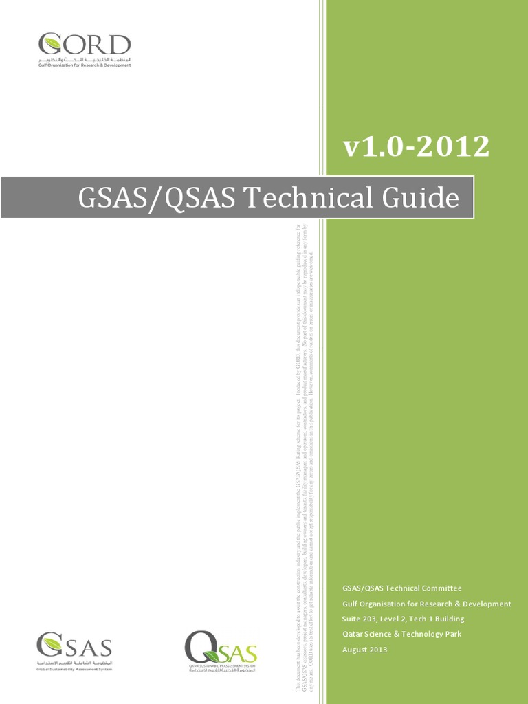 Final Draft QSAS Technical Guide | PDF | Sustainability | Natural ...