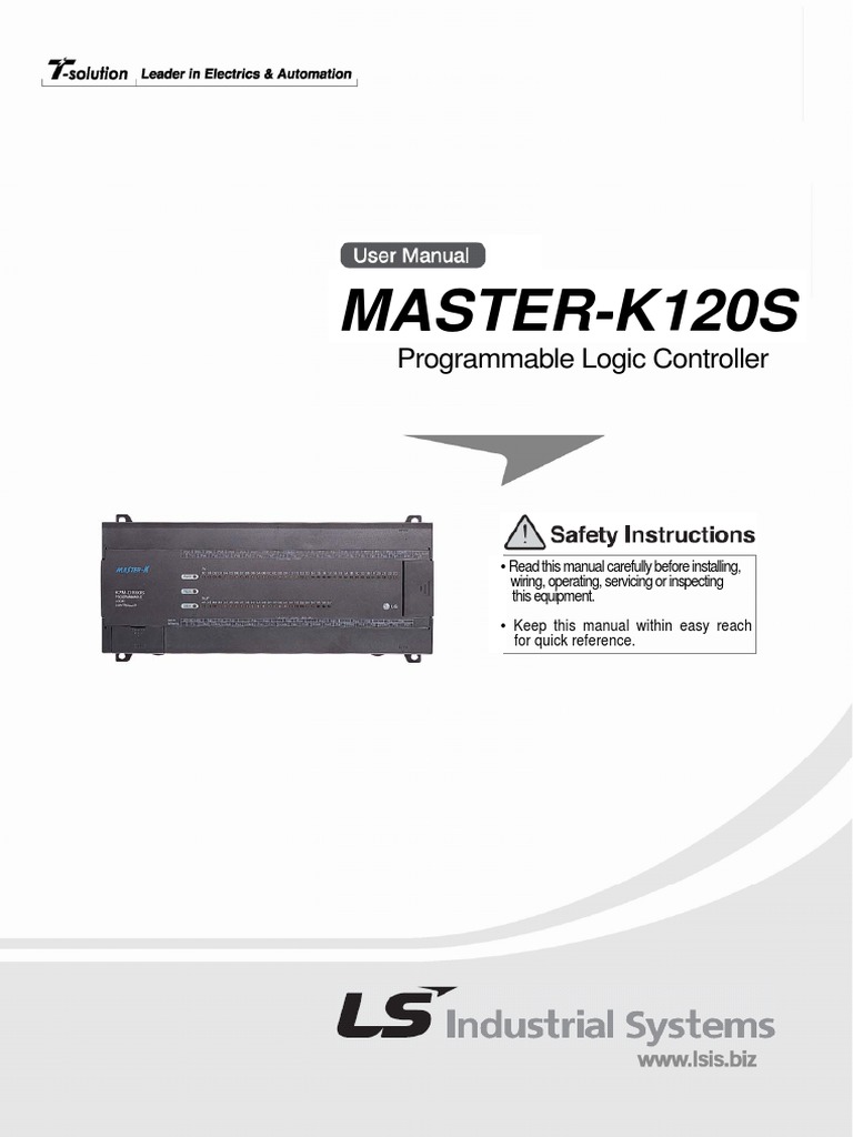 Manual MASTER-K120S English V1.4 130120 | PDF | Programmable Logic Controller | Computer Program