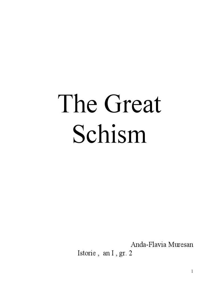 The Great Schism-English | PDF | Pope | Constantinople