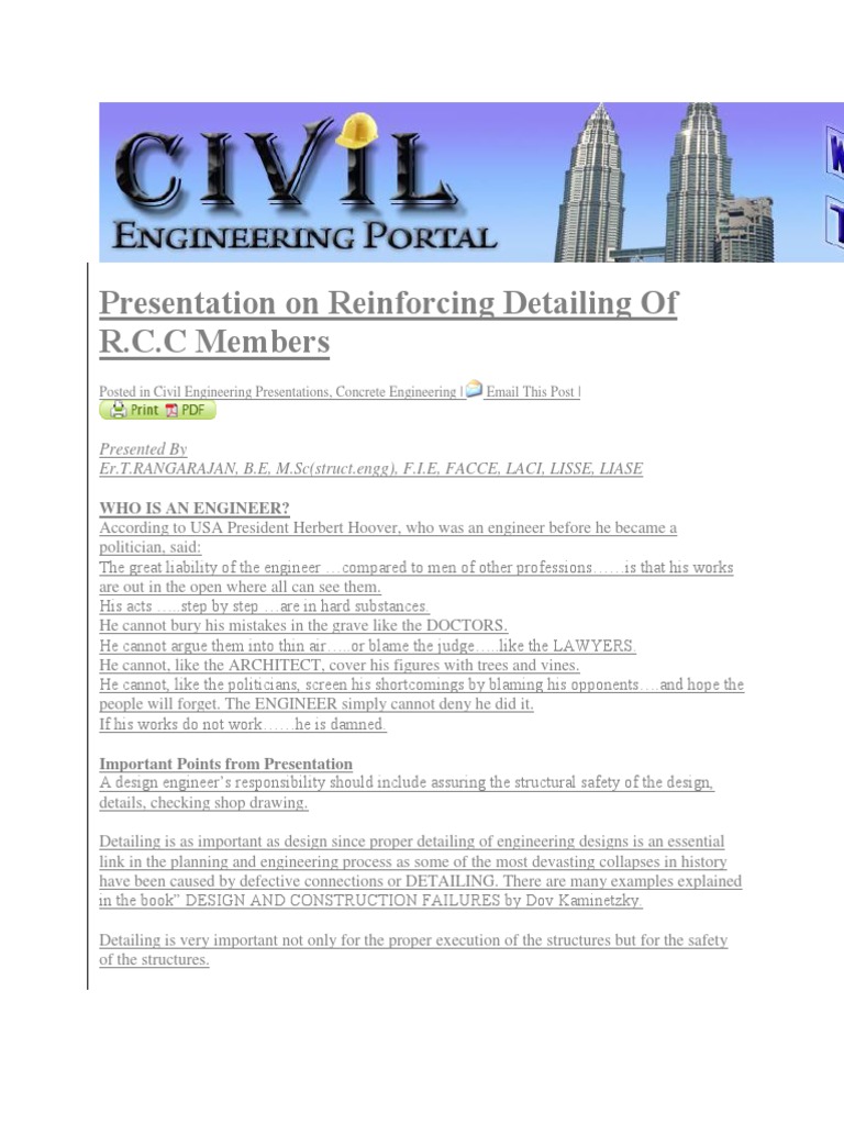 RCC Detailing Guide | PDF | Beam (Structure) | Architectural Design