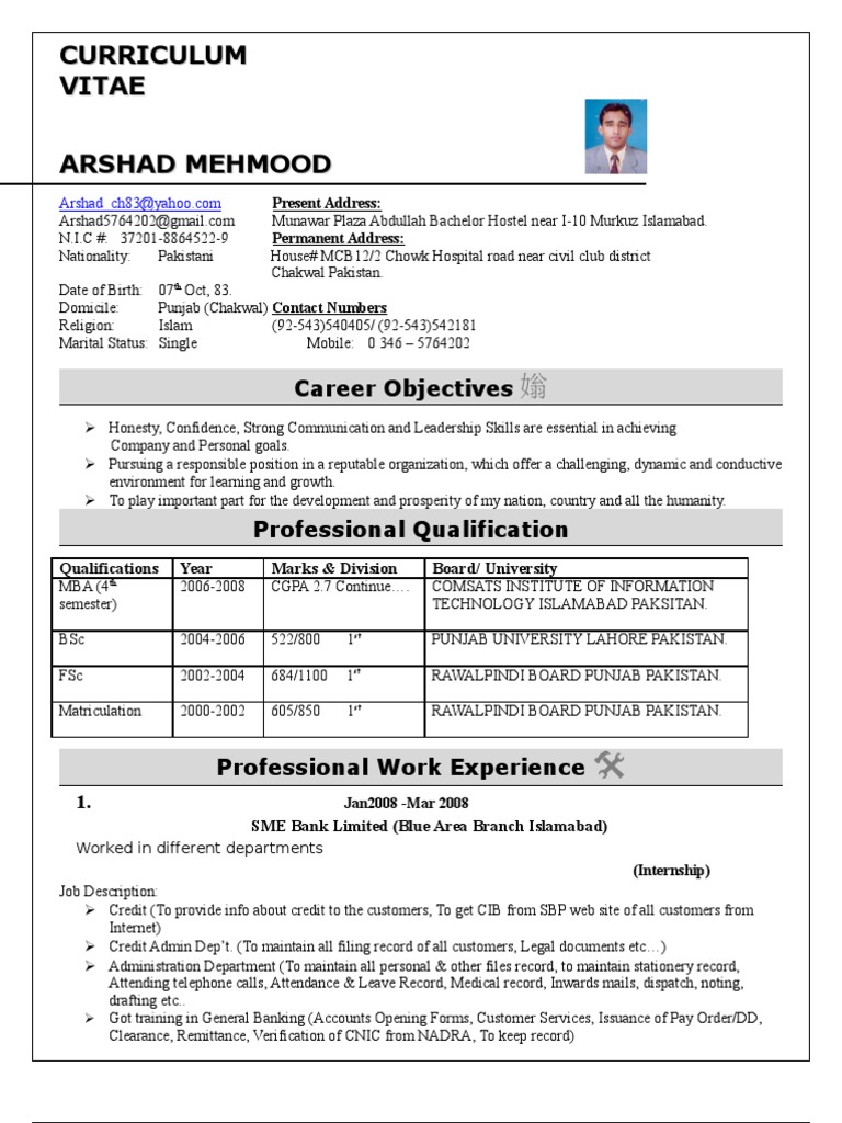 CV Arshad | PDF | Pakistan | Behavior Modification