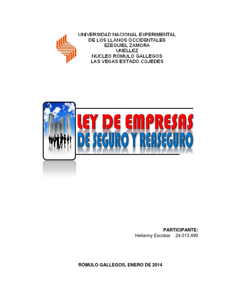 Ley de Empresas de Seguro y Reaseguro (Helianny-Unesr) | PDF | Seguro | Regulación