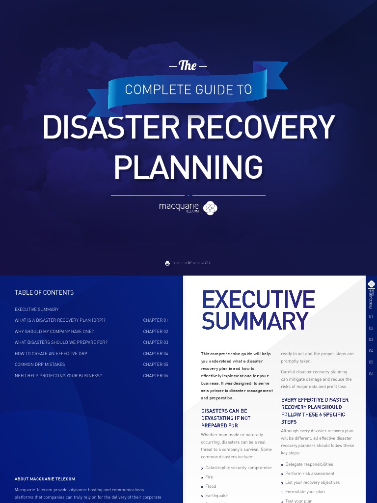 Macquarie Telecom Disaster Recovery Planning | PDF