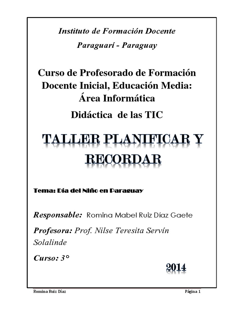 Día Del Niño en Paraguay | PDF | Paraguay | Oración