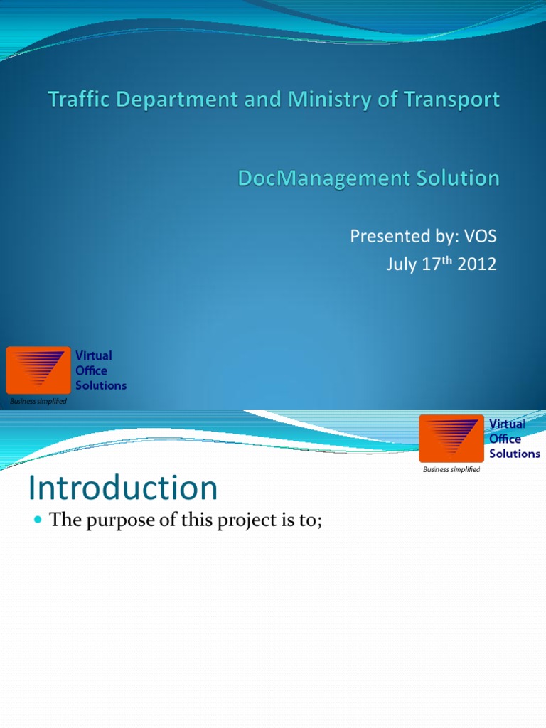 Presented By: VOS July 17 2012 | PDF | Computers | Technology & Engineering