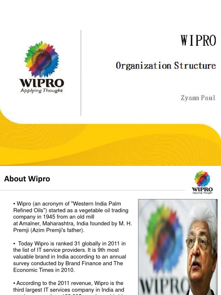 Wipro Organizationstructure 120417004615 Phpapp02 | Business | Engineering