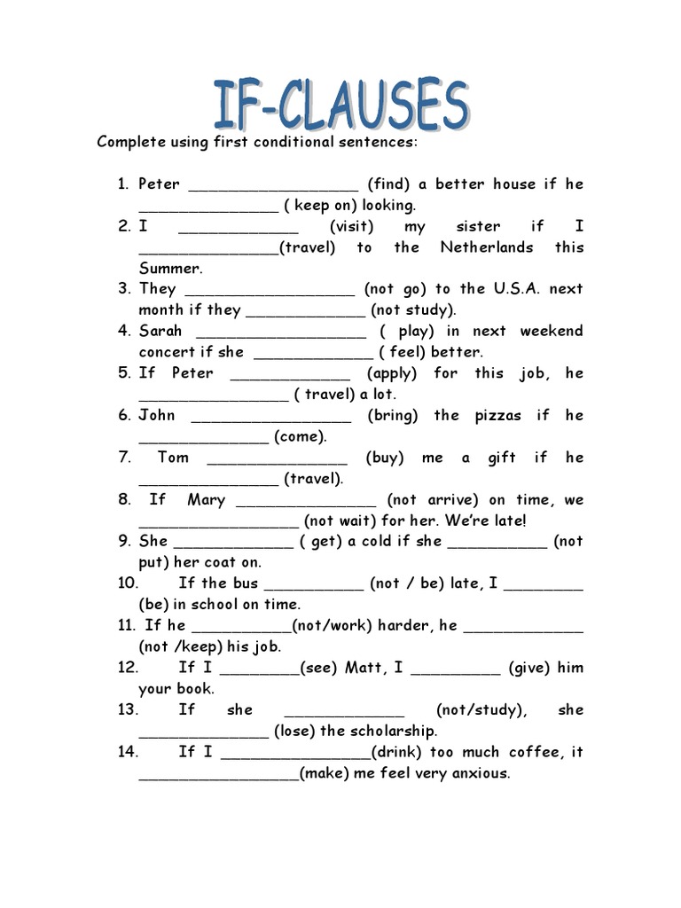 Exercises On If Clauses I and II | PDF