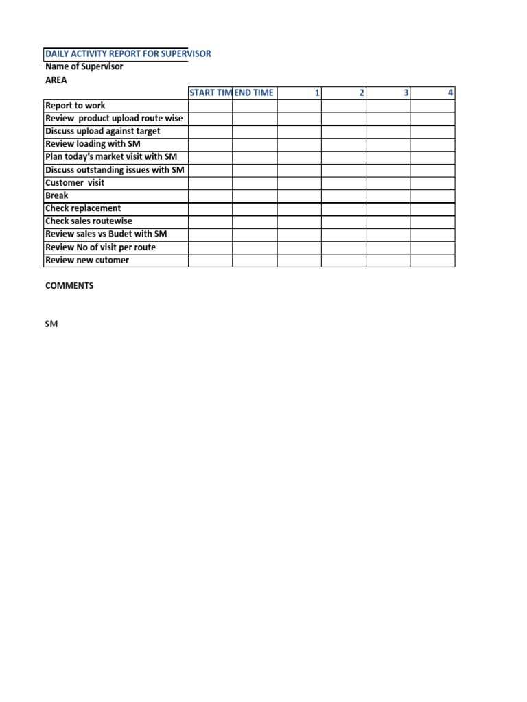 Supervisor Daily Report | PDF