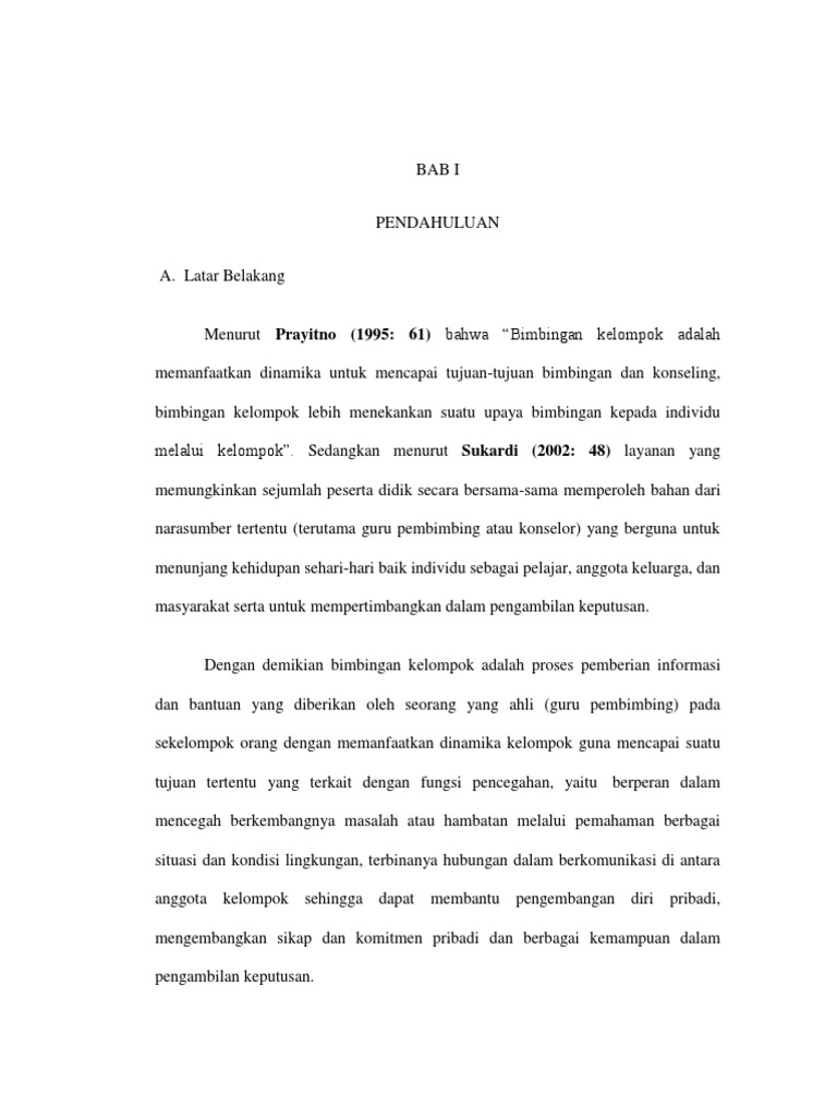 Makalah Bimbingan Kelompok | PDF | Karier & Perkembangan