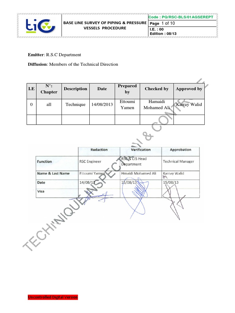 Base Line Survey | PDF | Corrosion | Pipe (Fluid Conveyance)