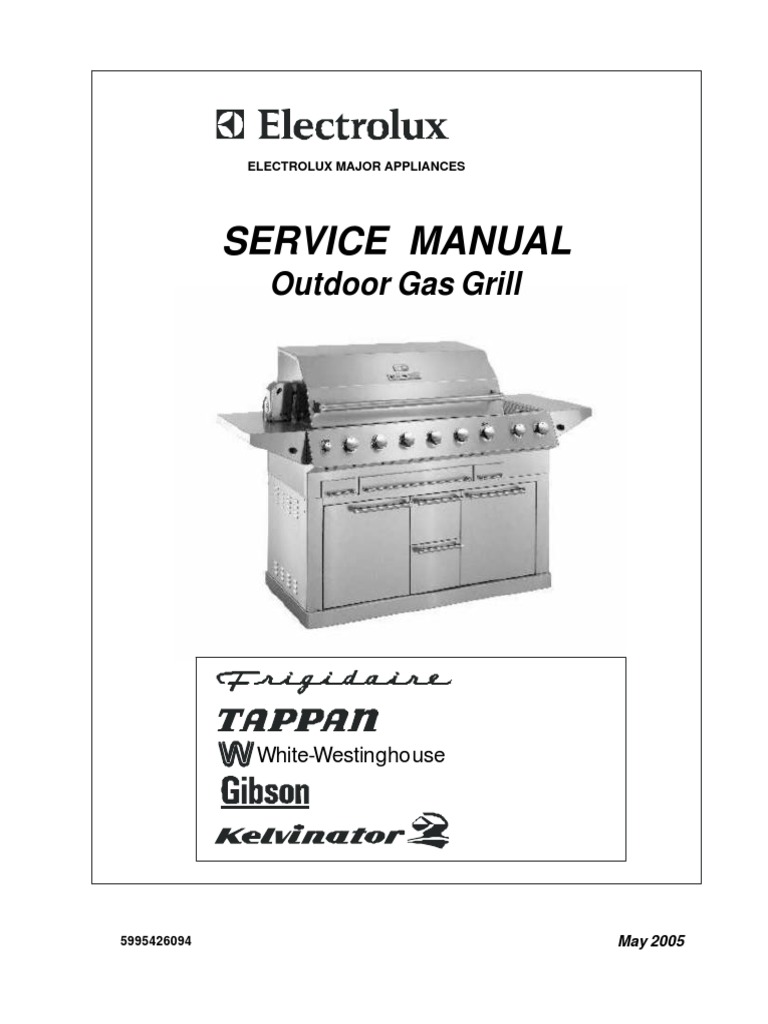 Service Manual: Outdoor Gas Grill | PDF | Capacitor | Barbecue Grill