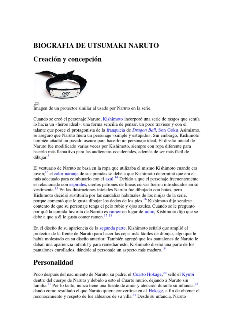 Biografia de Naruto | PDF | Ninja | Serie anime