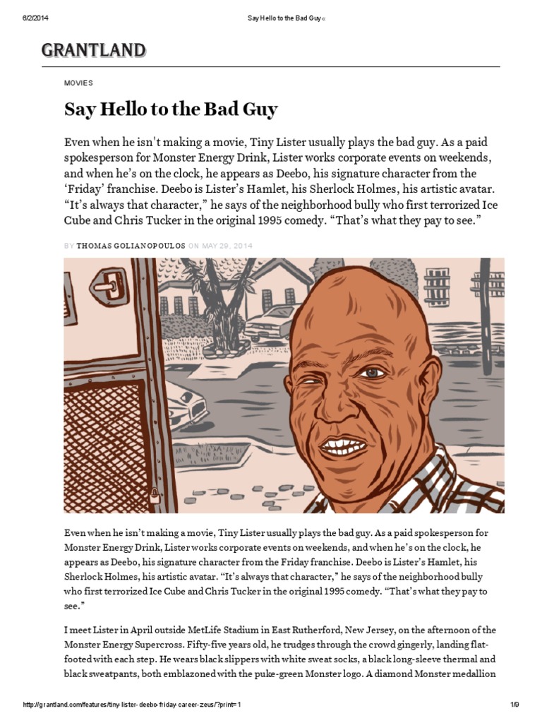 Say Hello To The Bad Guy | PDF