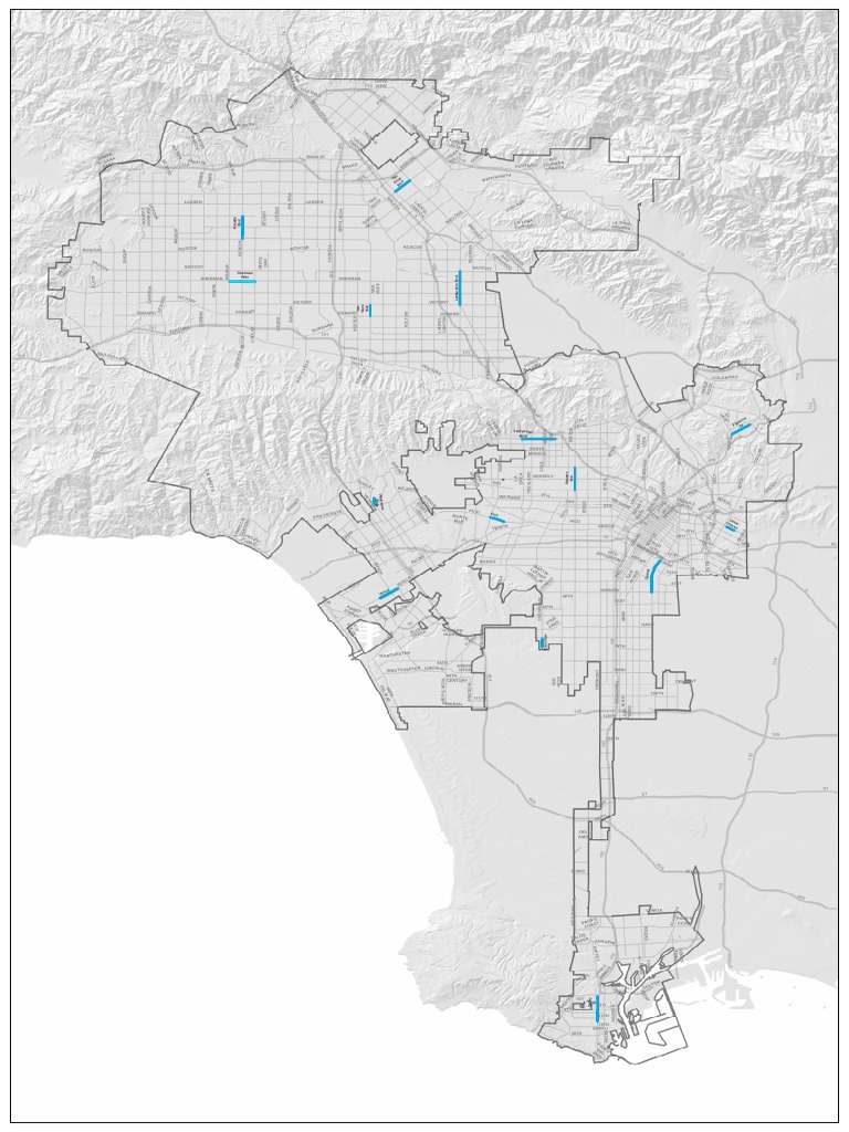 Los Angeles Street Names List | PDF
