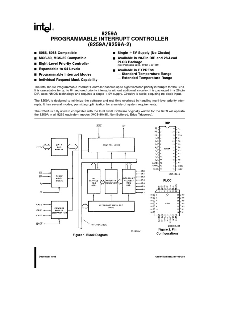 Intel 8259a Pic | Office Equipment | Electronics