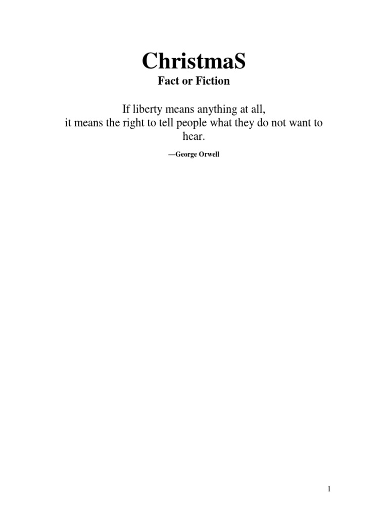 Christmas Fact or Fiction | PDF | Christmas | Nativity Of Jesus