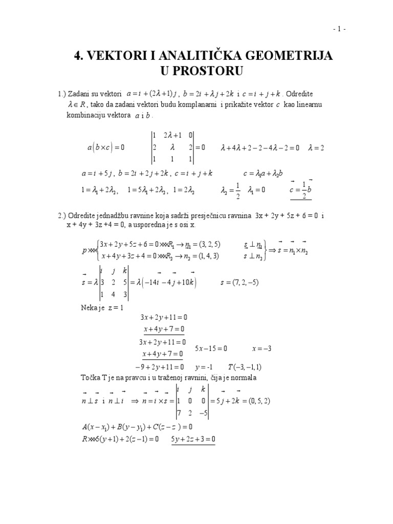 Analiticka Geometrija | PDF