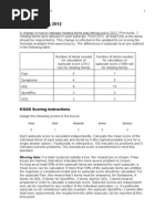 KOOS Scoring Instructions | PDF | Microsoft Excel | Spreadsheet