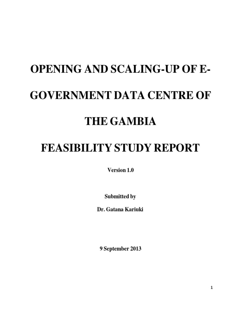 Feasibility Study Report | PDF | Help Desk | Data Center