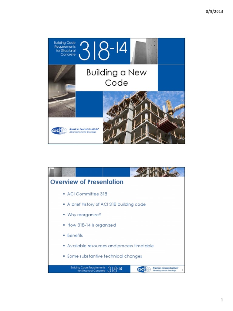 ACI 318-14 Chile 2 Slides Per Page | PDF | Beam (Structure) | Truss