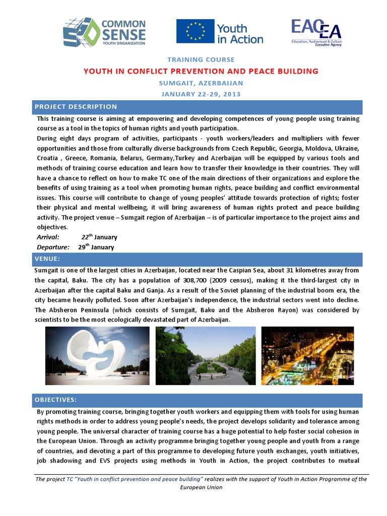 Youth in Conflict Prevention and Peace Building: Project Description ...