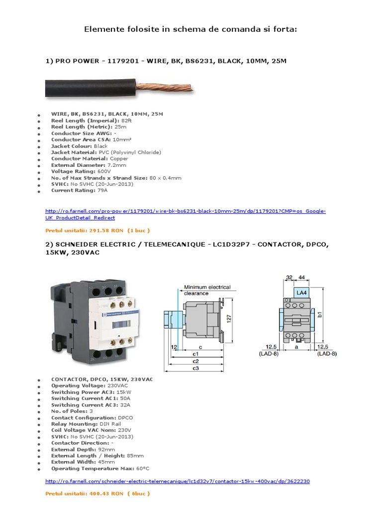 Elemente Folosite in Schema de Comanda Si Forta | PDF | Switch | Rectifier