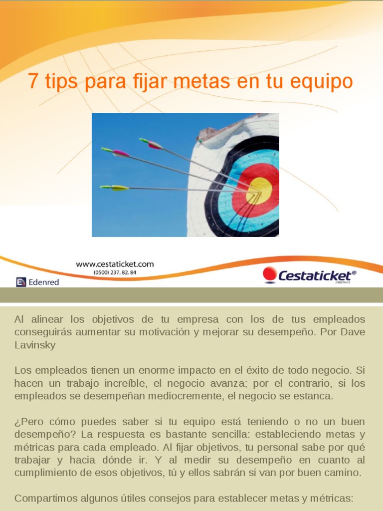 7 Tips para Fijar Metas en Tu Equipo | PDF