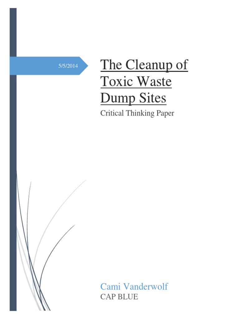 Critical Thinking Paper-Freshman | PDF | Superfund | United States ...