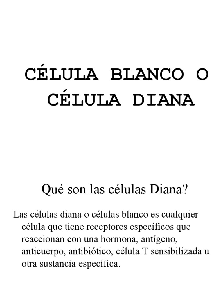Celula Blanco Expo Kinaby | PDF | Receptor (Bioquímica) | Hormona