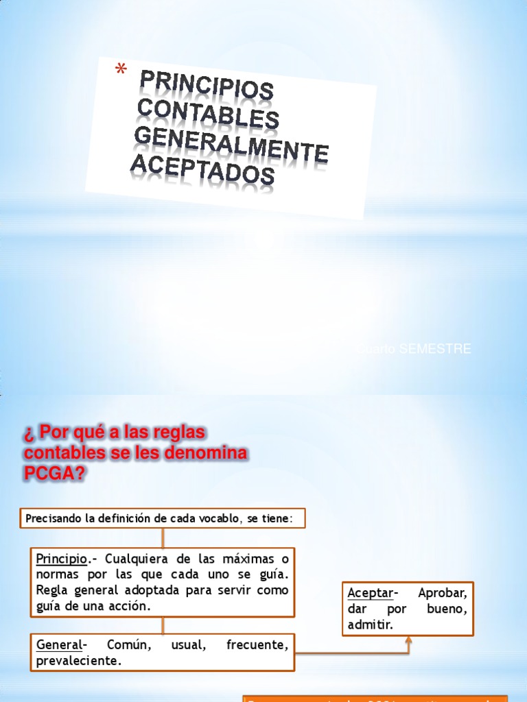 15 Principios de Contabilidad Explicados | PDF | Principios contables ...