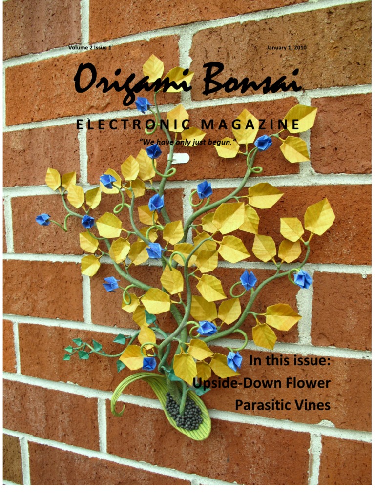 Origami Bonsai Electronic Magazine Volume 2 Issue 1 | PDF | Origami | Books