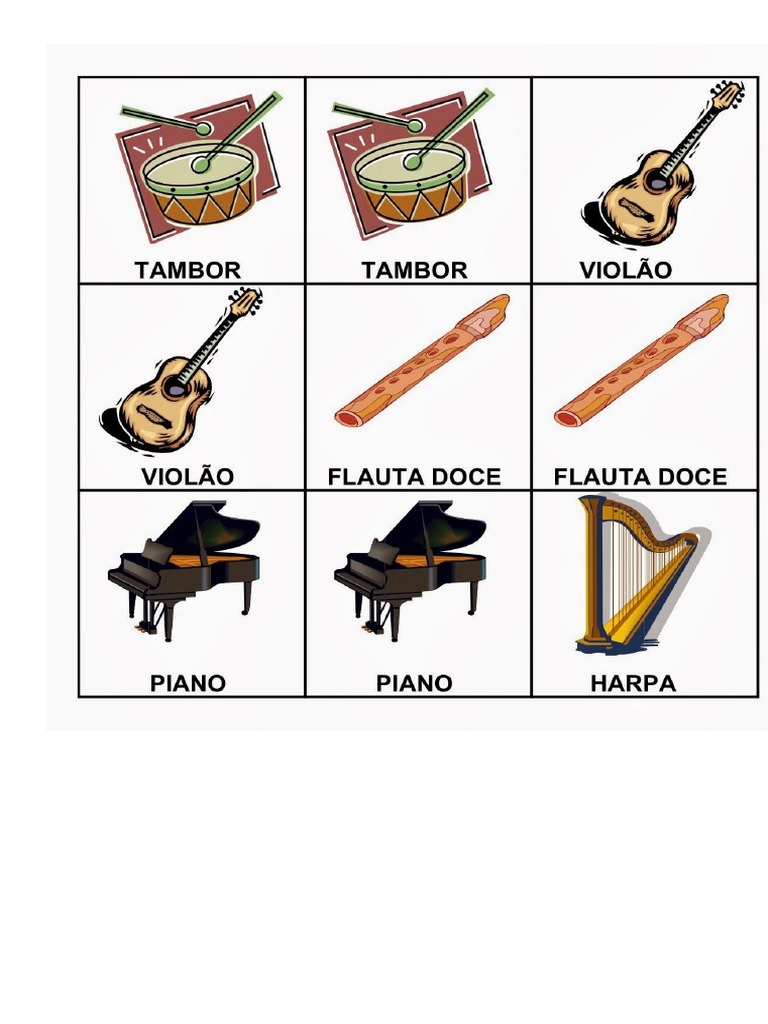 Jogo Da Memória - Instrumentos Musicais | PDF