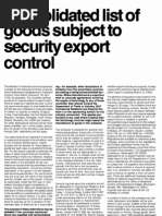 Commerce Control List Country Chart | PDF | International Relations