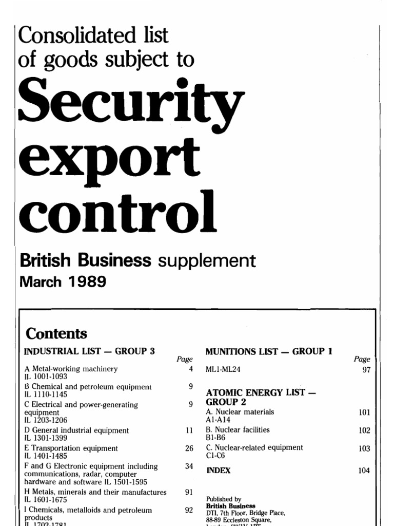 CoCom Lists - 1989 | Download Free PDF | Metalworking | Industrial ...