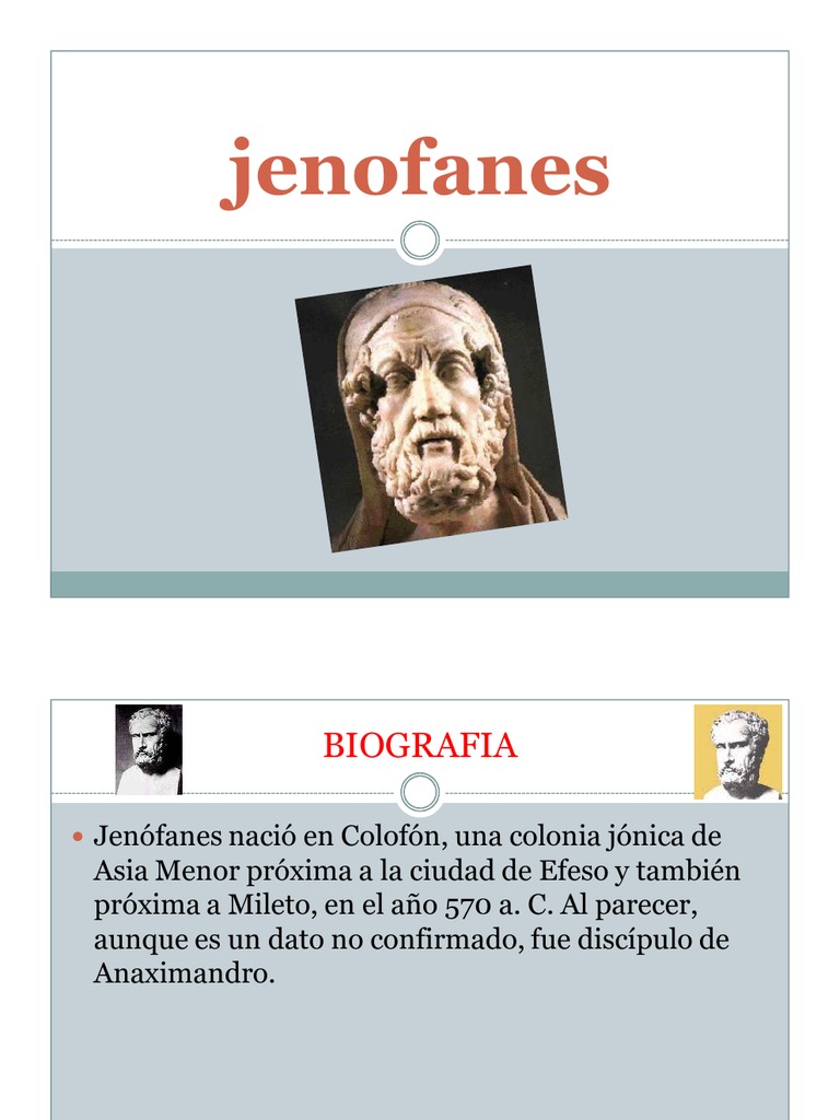 Jenofanes | PDF | Filosofía | Clásicos
