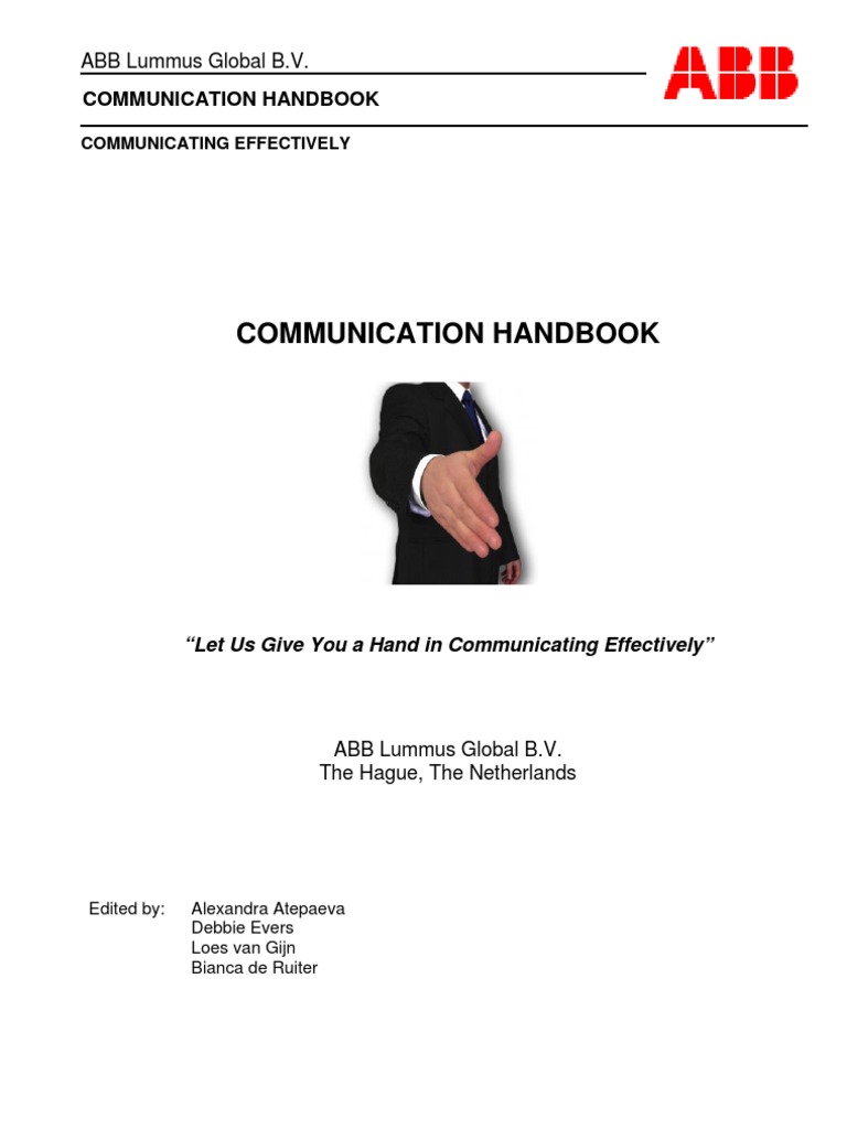 Communication Handbook | PDF | Brainstorming | Voicemail